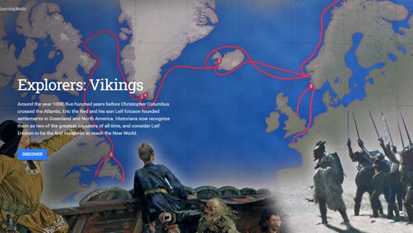 Viking Exploration World Map Historical